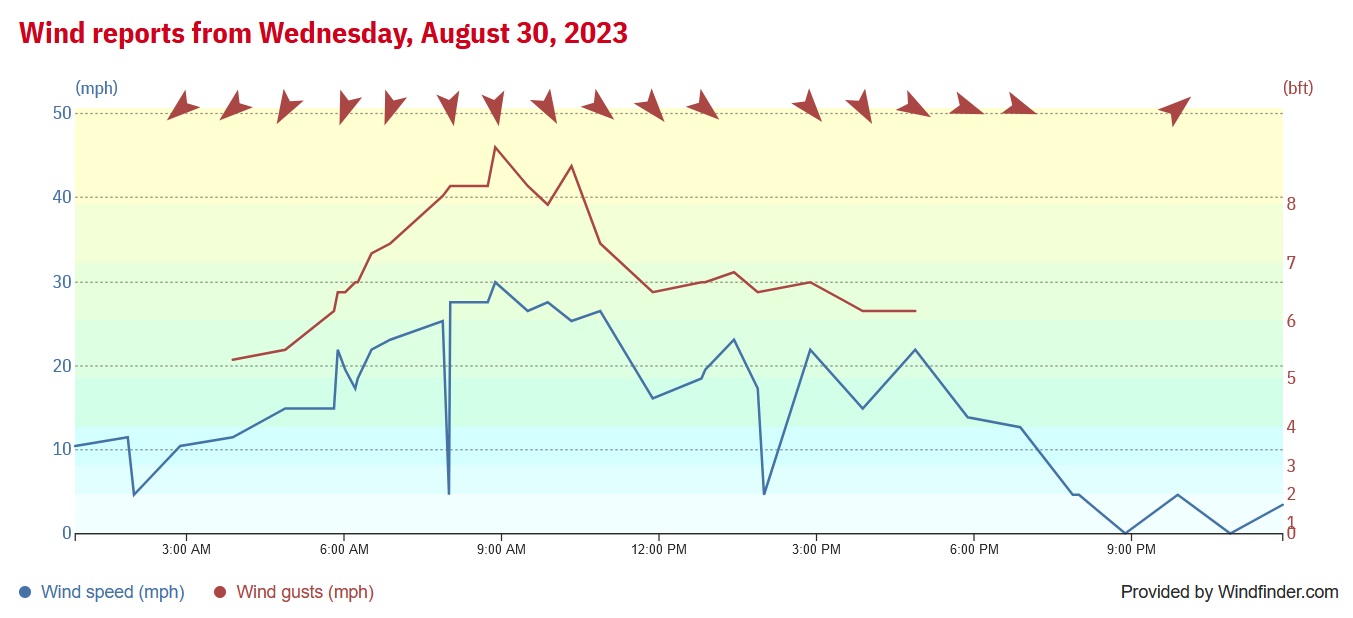 Idalia Wind Gusts Hit 45 MPH at Tallahassee Airport – Tallahassee Reports